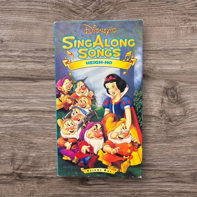 DISNEY'S SING-ALONG SONGS Heigh-Ho VHS 1987 Musical Cartoon Walt Disney ...