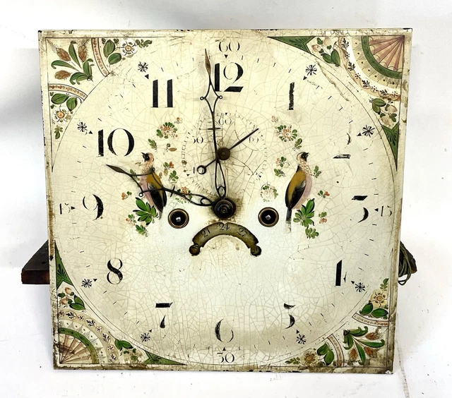 ANTIQUE 8 DAY Longcase Grandfather Clock Dial and Movement : 13 inch ...