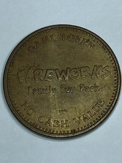 RARE FIREWORKS SPEED ZONE FAMILY FUN CENTER ARCADE TOKEN (DEFUNCT) (# ...