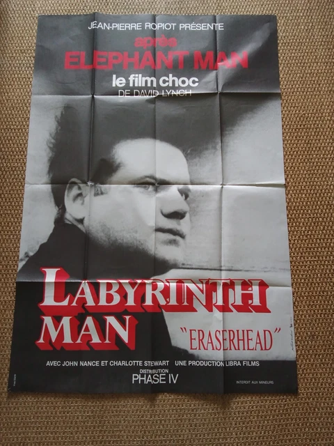AFFICHE FILM ERASERHEAD ( Labyrinth Man) David Lynch 120 X 160 cm EUR ...