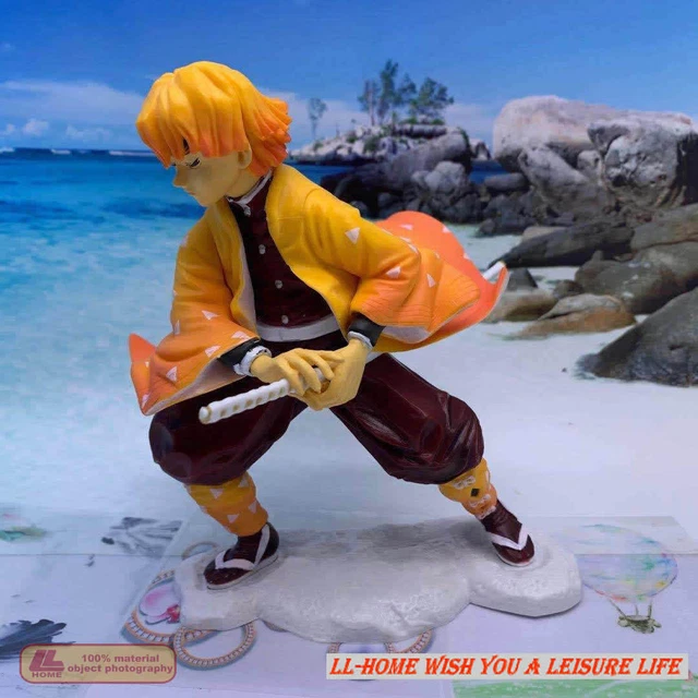 ANIME DS KIMETSU no Yaiba Zenitsu Agatsuma PVC Figure Statue Toy Gift ...