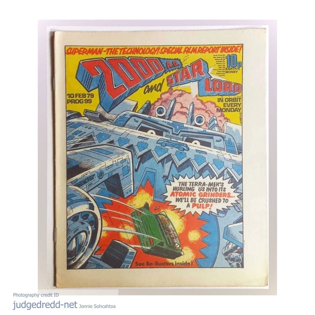 2000AD PROG 99 Last Angel Dave Gibbons Comic Book Birthday 10 2 1979 UK ...