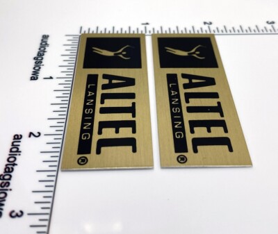 ALTEC LANSING SPEAKER Badge Logo Emblem Pair Custom Made Aluminum £8.29 ...