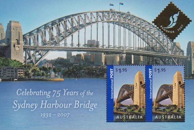 AUSTRALIA 2007 75TH ANNIVERSARY OF SYDNEY HARBOUR BRIDGE SHEET MNH $12. ...