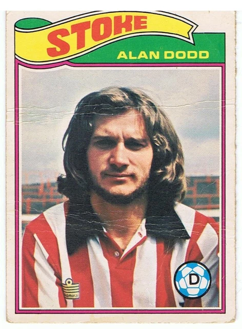 ALAN DODD STOKE City n. 204 - 1978 Topps gomma da masticare posteriore ...