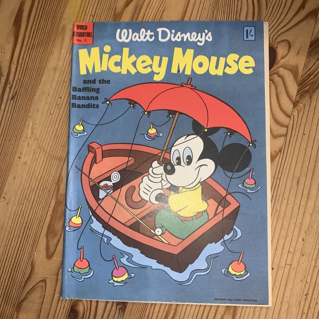 WALT DISNEYS MICKEY Mouse & The Baffling Banana Bandits Comic - 1953 ...