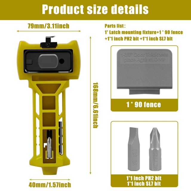 PLASTIC REVERSIBLE LATCH Tenoner Accurate Angle Door Latch Installation ...