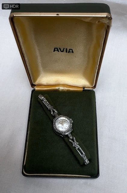 LADIES VINTAGE AVIA 17 Jewel Mechanical Cocktail Watch £15.00 - PicClick UK