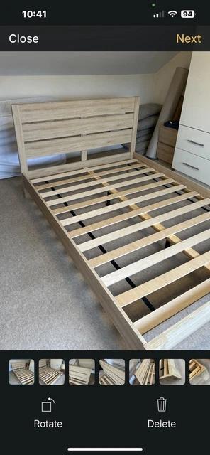 NEXT DOUBLE BED Frame Oak Effect £52.70 - PicClick UK