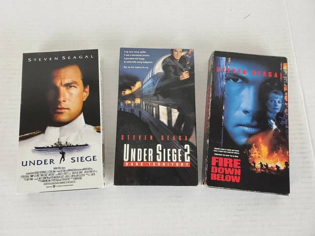 STEVEN SEAGAL 3 VHS Cassette Movies, Under Siege, Under Siege 2, Fire ...