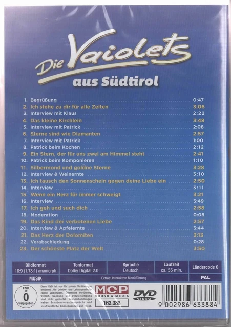 DIE VAIOLETS AUS Südtirol Ihre schönsten Lieder NEU DVD Das Herz der Dolomiten EUR 27,99 ...