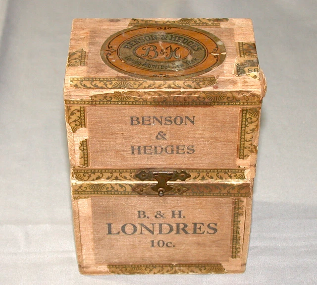 ORIGINAL 1900'S BENSON & Hedges Advertising Cigar Box $69.99 - PicClick CA