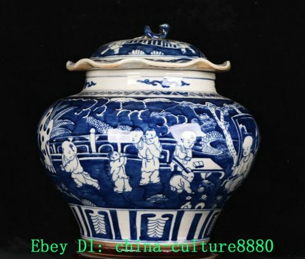 13.3 &MING DYNASTIE Qinghai porcelaine Feng Shui Scout pot EUR 774,00 ...