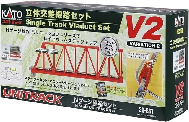 KATO N GAUGE Unitrack V2 Single Track Viaduct Set Variation 2 20-861 ...