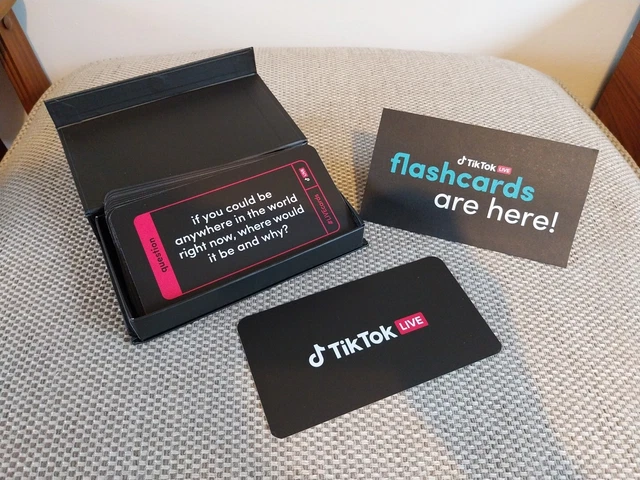 VERY RARE TIKTOK LIVE Flashcards Deck Prompt Card Social Media Gift ...