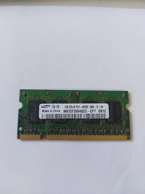 SAMSUNG 1GB PC2-6400 DDR2 non-ECC CL6 SoDimm Module ( M470T2864QZ3-CF7 ...