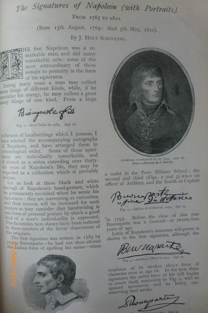 NAPOLEON BONAPARTE SIGNATURE Handwriting Rare Antique Graphology ...