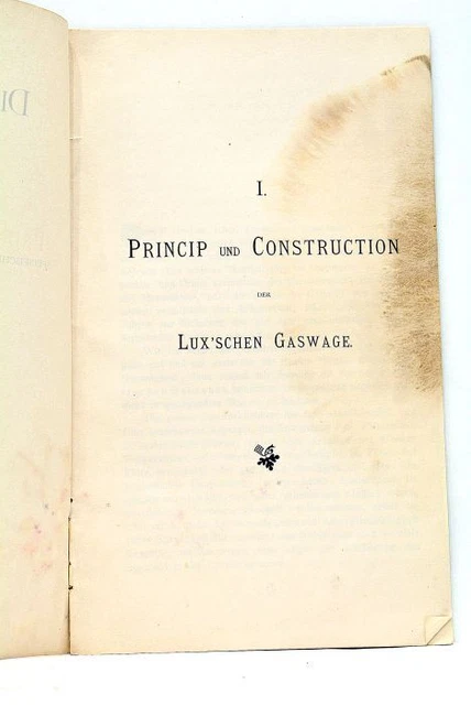 LIVRE ANCIEN DIE Gaswage Lux Invention Appareil Poids Des Gaz Figures ...