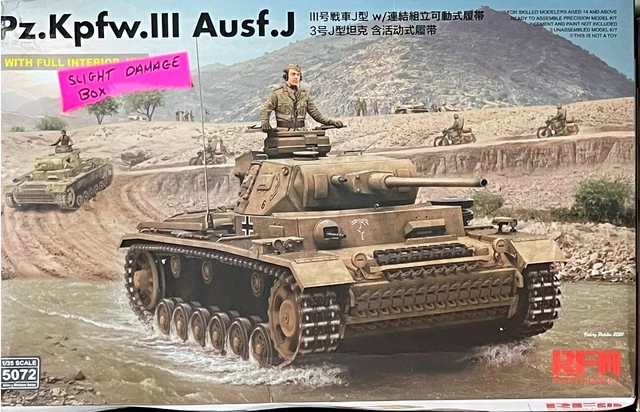 RYE FIELD MODEL RM-5072 1:35 Scale Pz.Kpfw.III Ausf. J Full Interior ...