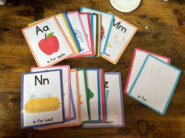 ALPHABET FLASH CARDS A-Z Kids Toddlers Preschool Early Learning ...