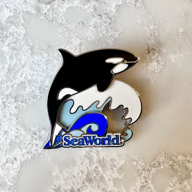 RARE SEA WORLD Seaworld Busch Gardens Pin Orca Shamu Wave Pin Badge £70 ...