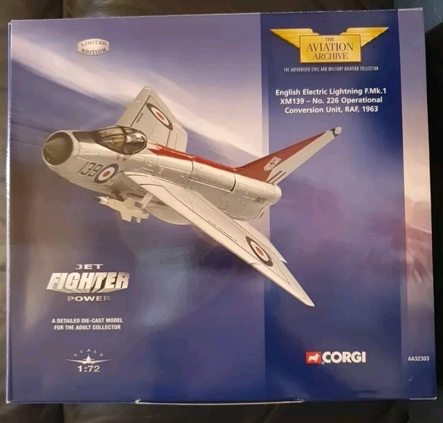 CORGI AVIATION JET Fighter English Electric Lightning F.Mk.1 RAF ...