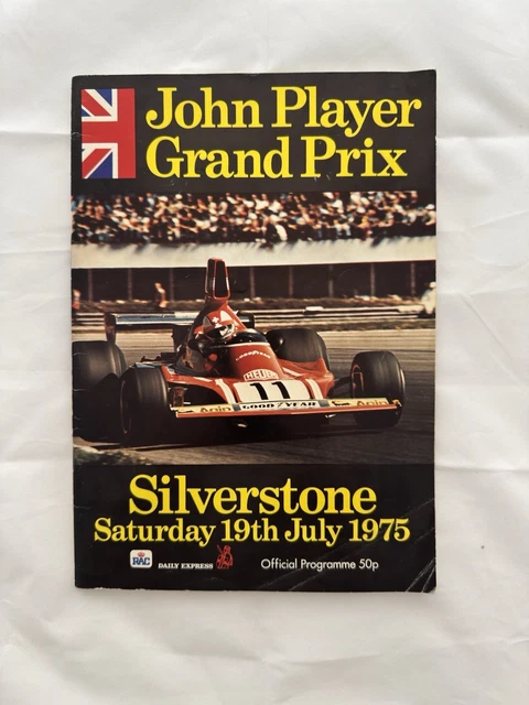 1975 SILVERSTONE F1 Formula One British Grand Prix Official Programme ...