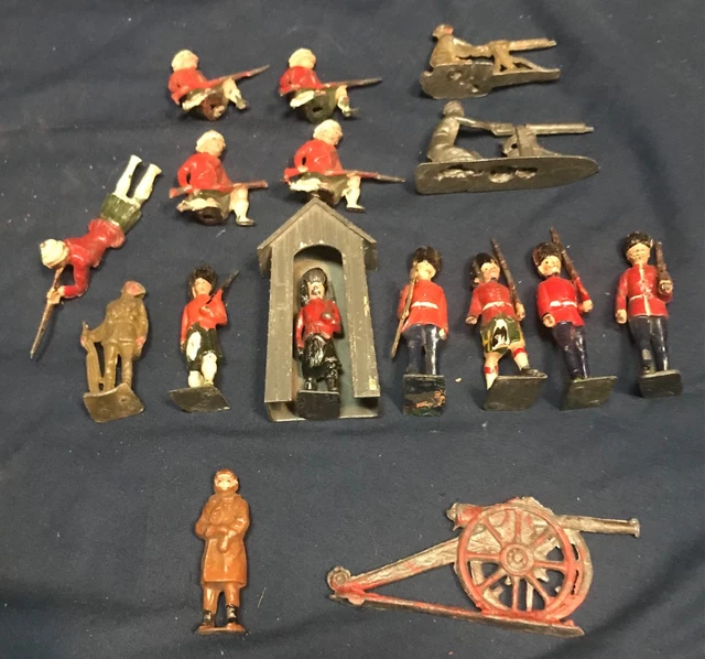 ANTIQUE LEAD SOLDIERS RFC Pilot , Boer war , WW1, Scot’s Guards with sentry box £21.48 - PicClick UK