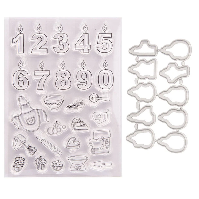 SILICONE STAMP MOLD Hand Account Cutting Die Clear Journaling Scrapbook ...