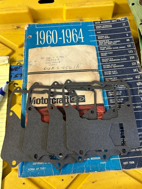 NOS FORD MUSTANG Torino 351C 2Bbl Carburetor Float Bowl Gaskets 4 Pcs ...