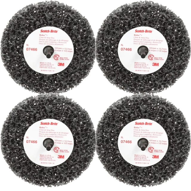 3M 7466 07466 Scotch Brite 4” Clean Strip Paint Rust Remove Disc X CRS ...
