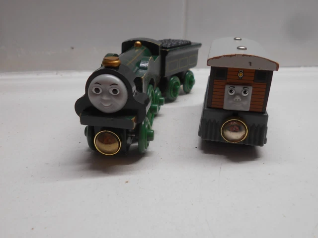 WOODEN THOMAS THE tank engine trains emily and toby gold magnets ...