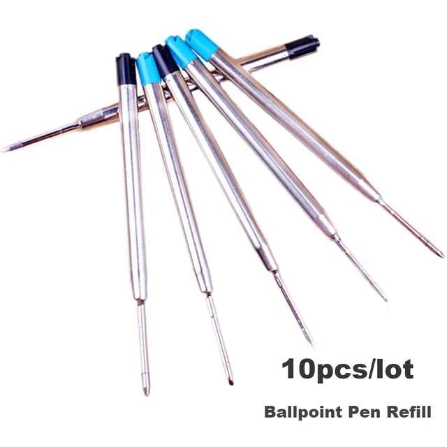 NEW SIGNATURE OFFICE Ballpoint Pen Refills Metal Medium Nib Core Blue ...