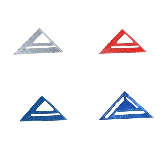 TRIANGLE RULER 7/12INCH Measurement Tool Aluminium-Alloy Carpenter Tool ...