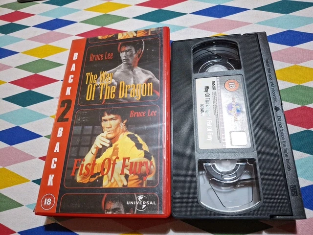 BRUCE LEE BACK 2 back - vhs video tape - the way of the dragon, fist of ...