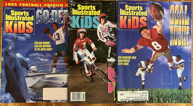 (3) COMPLETE SPORTS Illustrated for Kids Magazines w/Cards - 7/91, 11/ ...