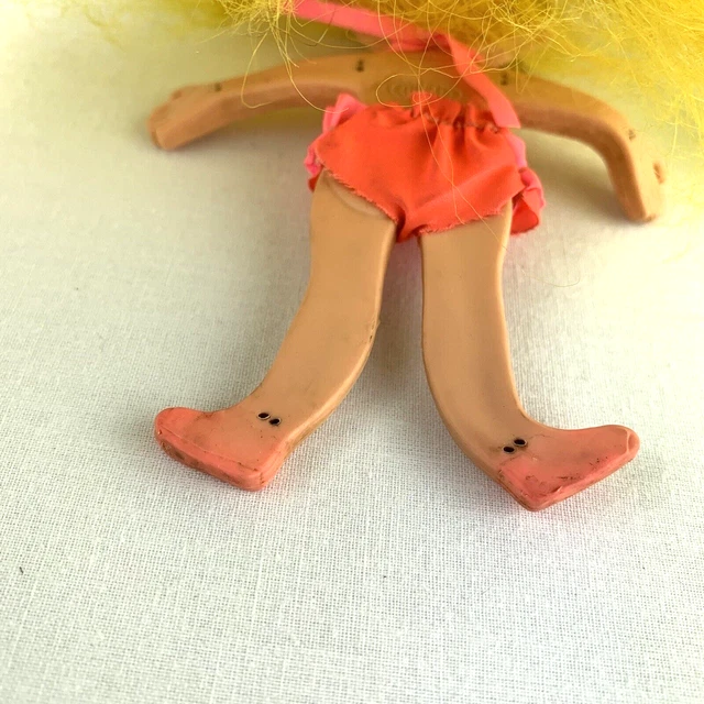 VINTAGE 1969 IDEAL Flatsy Doll Sandy Bathing Suit Yellow Hair Bendable ...