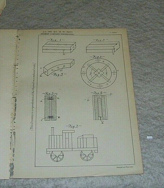 BRICK BLOCKS FOR CONSTRUCTION TOY BUILDINGS etc PATENT STOKES CHINGFORD ...