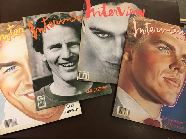 VINTAGE ANDY WARHOL'S Interview Magazine 1980s lot 4 issues art ads 80s ...