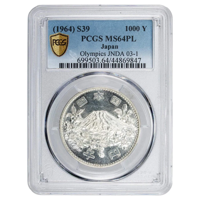 JAPAN 1964 S39 1000 Yen Silver Coin Olympics JDNA 03-1 - PCGS MS-64 PL $750.00 - PicClick CA