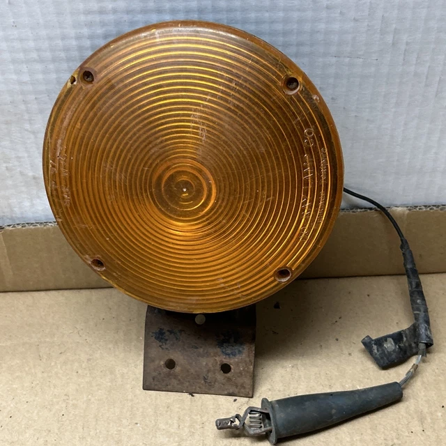 VINTAGE CAR TRUCK Tractor Do Ray Light Lamp Housing 90 Amber Lens P-97 ...