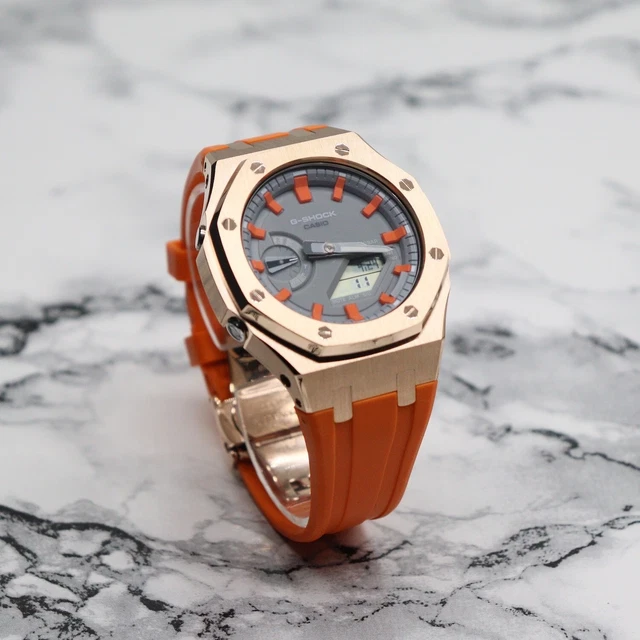 MONTRE CUSTOM CASIOAK Mod Kit Dial DIY Casio G-Shock GA-2110ET-8AER ...