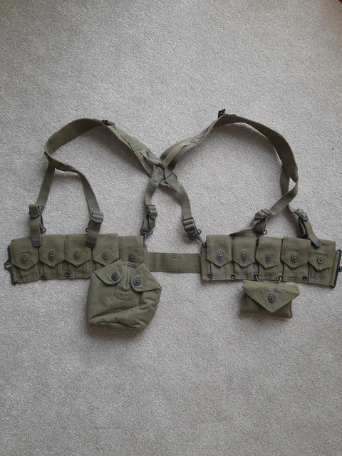 WW2 US ARMY Garand webbing set,mint Original items all dated 44/45 £29. ...