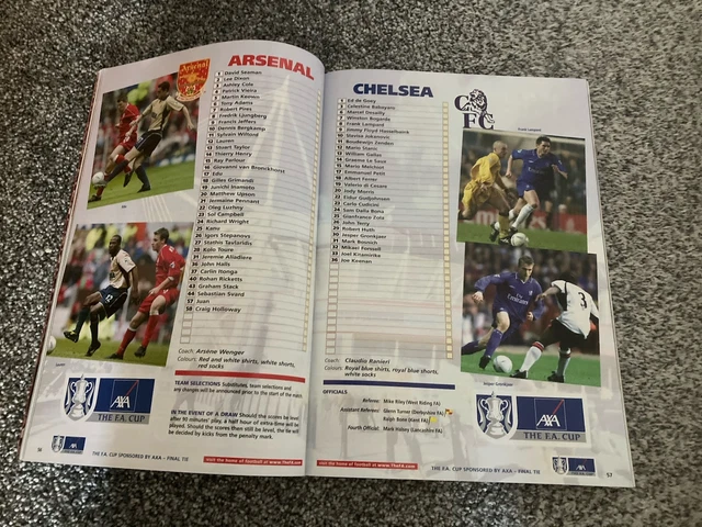 ARSENAL V CHELSEA 2002 FA Cup Final Programme. £3.84 - PicClick UK