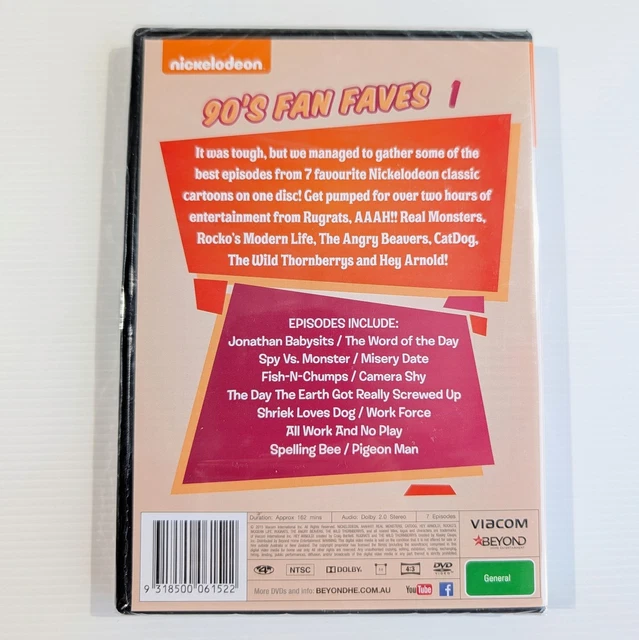 NICKELODEON 90'S FAN Faves - DVD - Region 4 - New & Sealed $11.00 ...