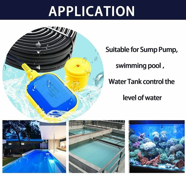 FLOAT SWITCH AUTOMATIC Water/Liquid Level-Sensor-Sump Tank NO/NC ...