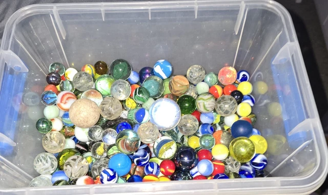 COLLECTION OF VINTAGE Marbles, assorted types, colours, sizes - Job Lot £75.00 - PicClick UK