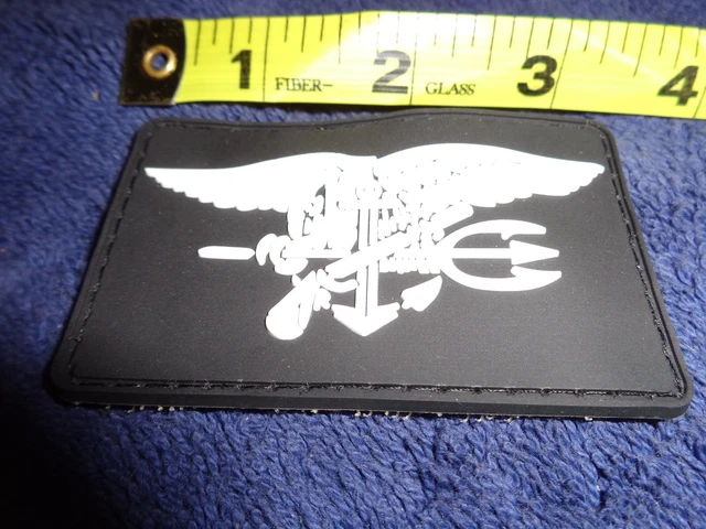US NAVY SEAL Team Trident 3D Pvc Tactical Black Hook Fasten Patch ...