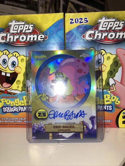 TOPPS CHROME SPONGEBOB SquarePants 2025 Autograph Card Eric Bauza Auto ...