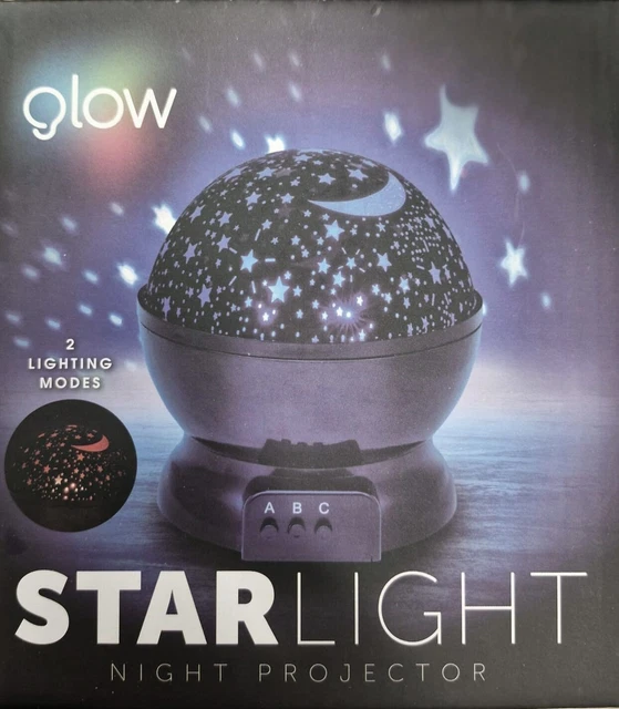 GLOW STAR LIGHT Night Projector-Rotating Stary Sky Lamp with Moon ...